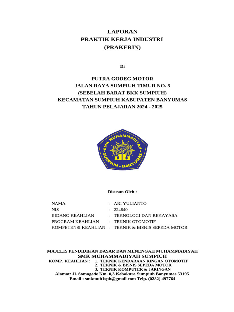 Format Edit Laporan Prakerin SMK | PDF | Karier & Perkembangan ...