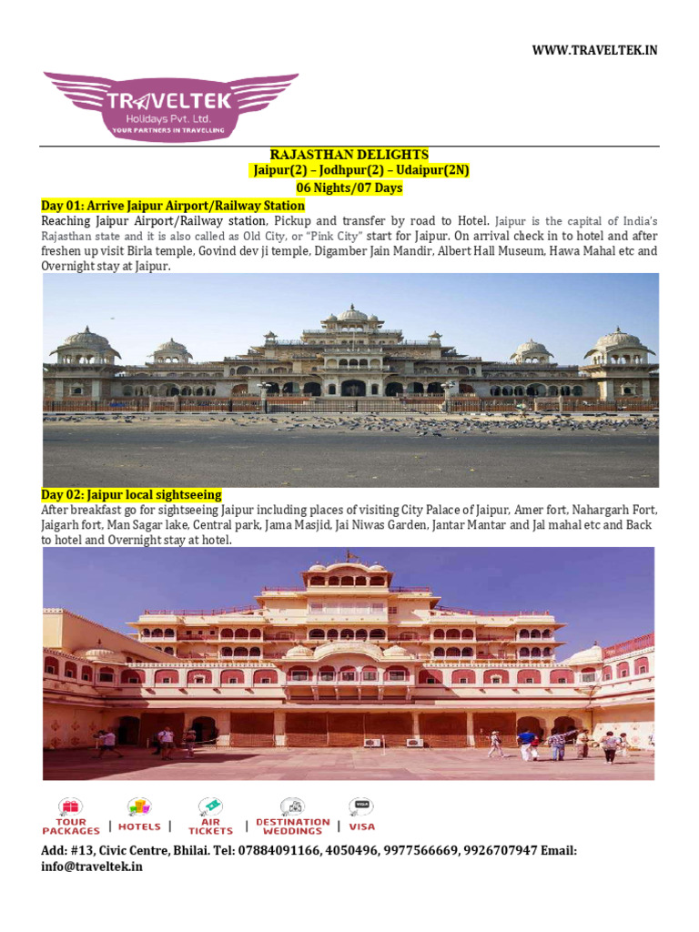 Rajasthan (6N-7D) . | PDF