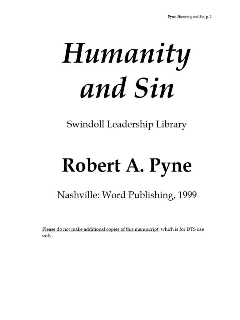 Adam's Sin and Humanity's Fall | PDF | Justification (Theology ...