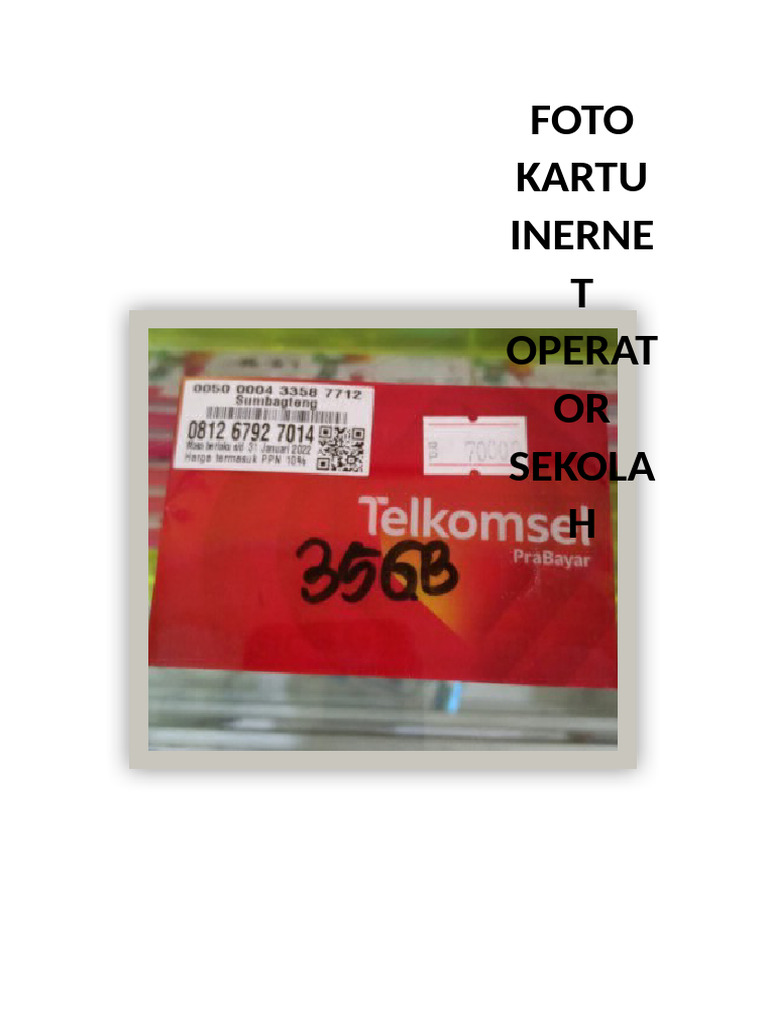 Foto Kartu Internet | PDF