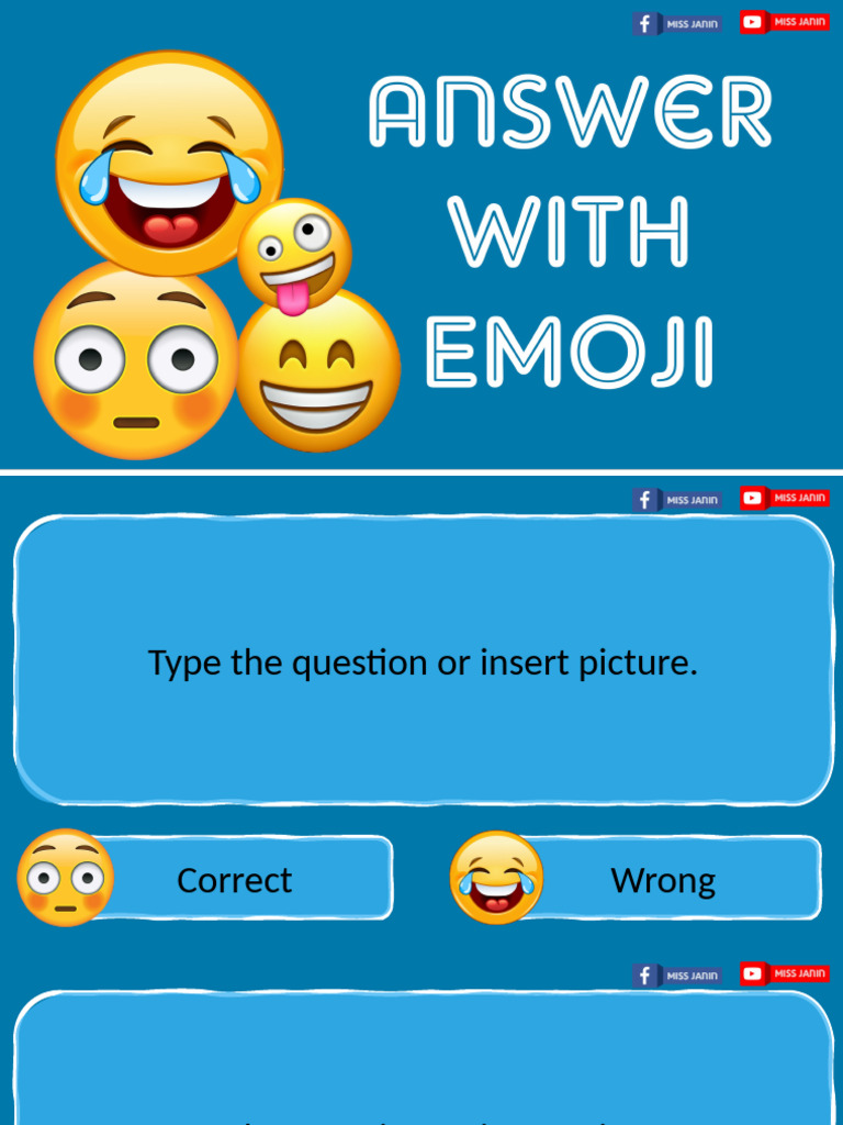 Answer With Emoji by Miss Janin | PDF