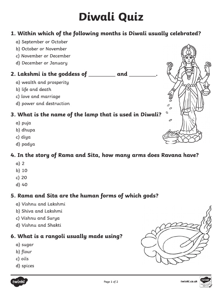 Diwali Quiz | PDF
