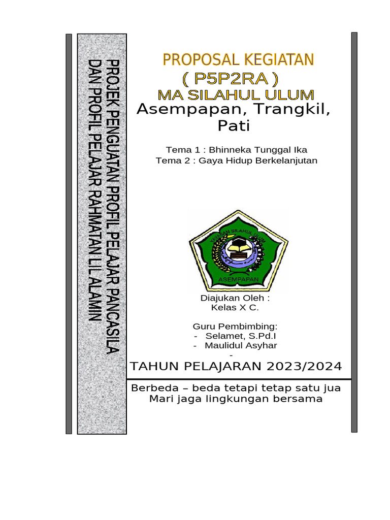 Proposal Majalah Es-Silahy Edisi XX | PDF