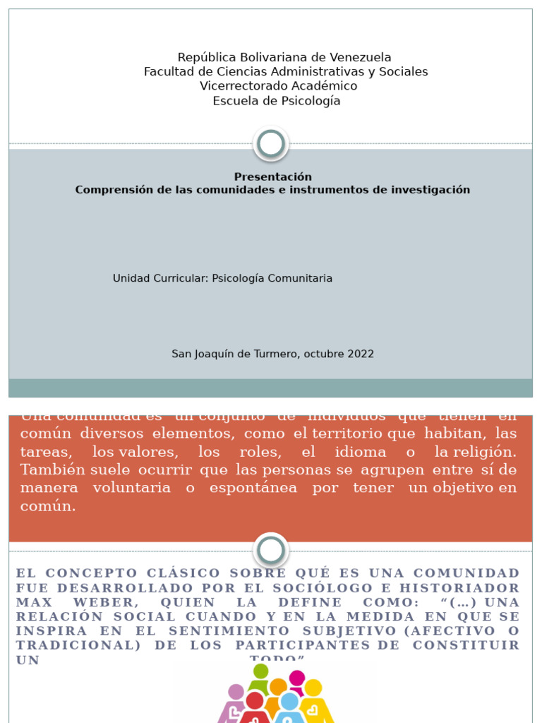 Presentación de Psicología Comunitaria | PDF | Comunidad | Sicología