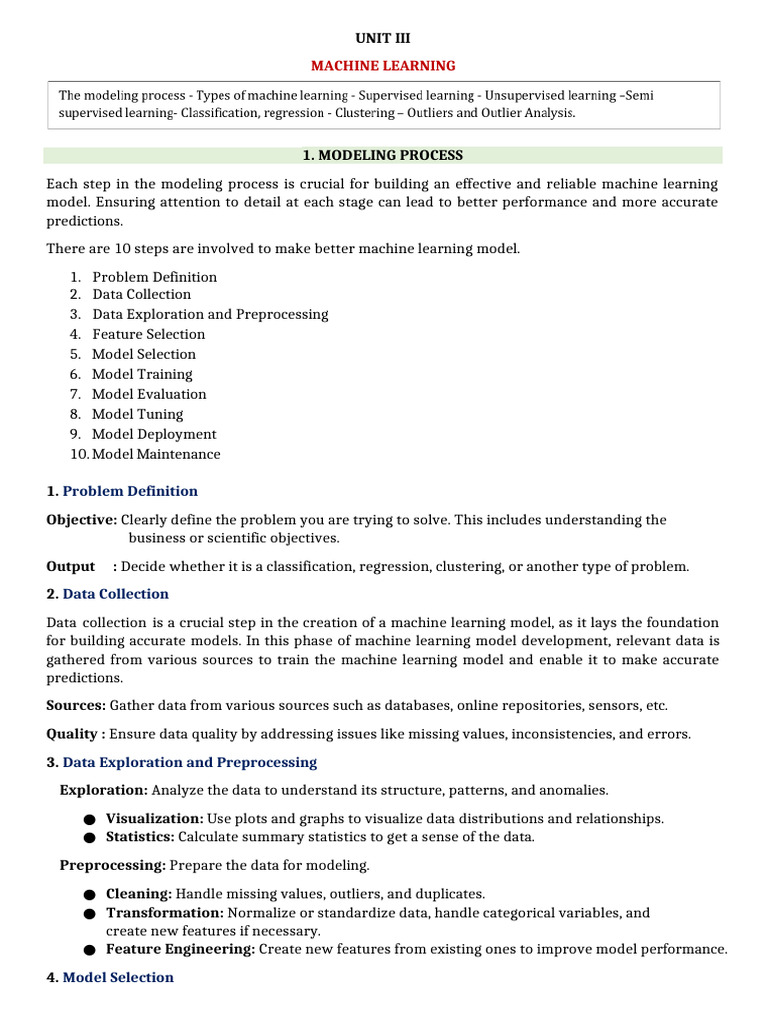 Unit 3 | PDF | Machine Learning | Outlier