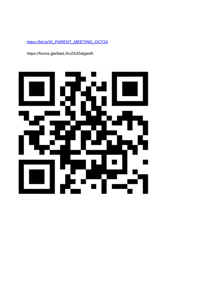 QR Code Parents Meeting | PDF