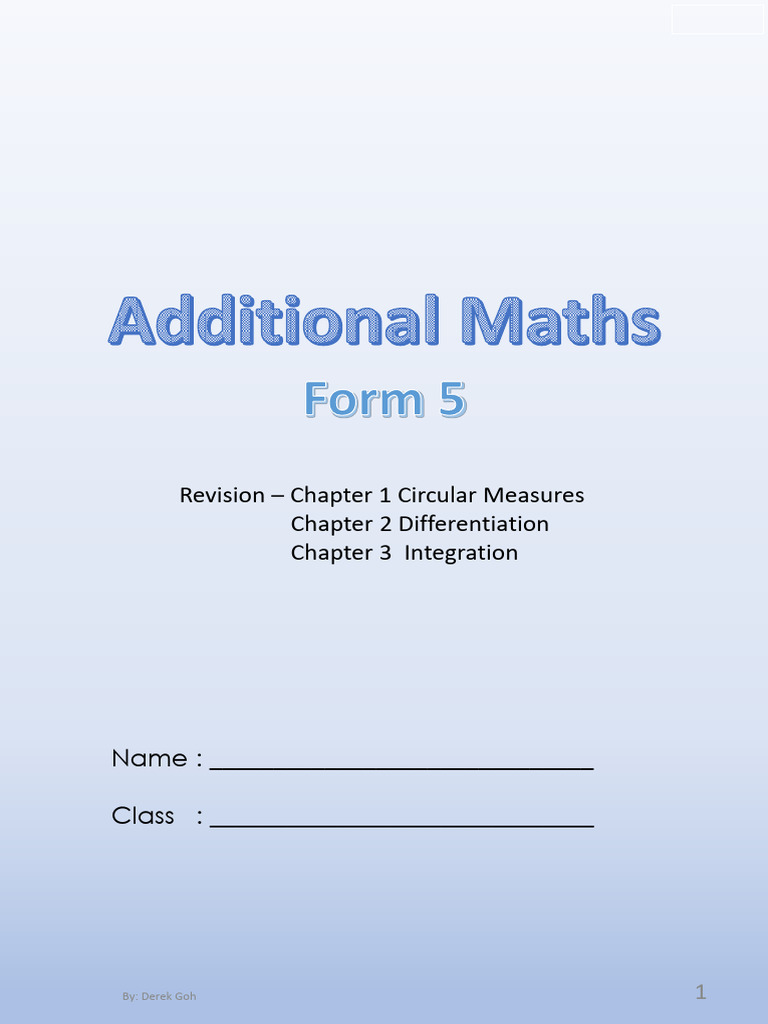 F5 Addmaths Chapter 1-3 Revision | PDF | Teaching Methods & Materials