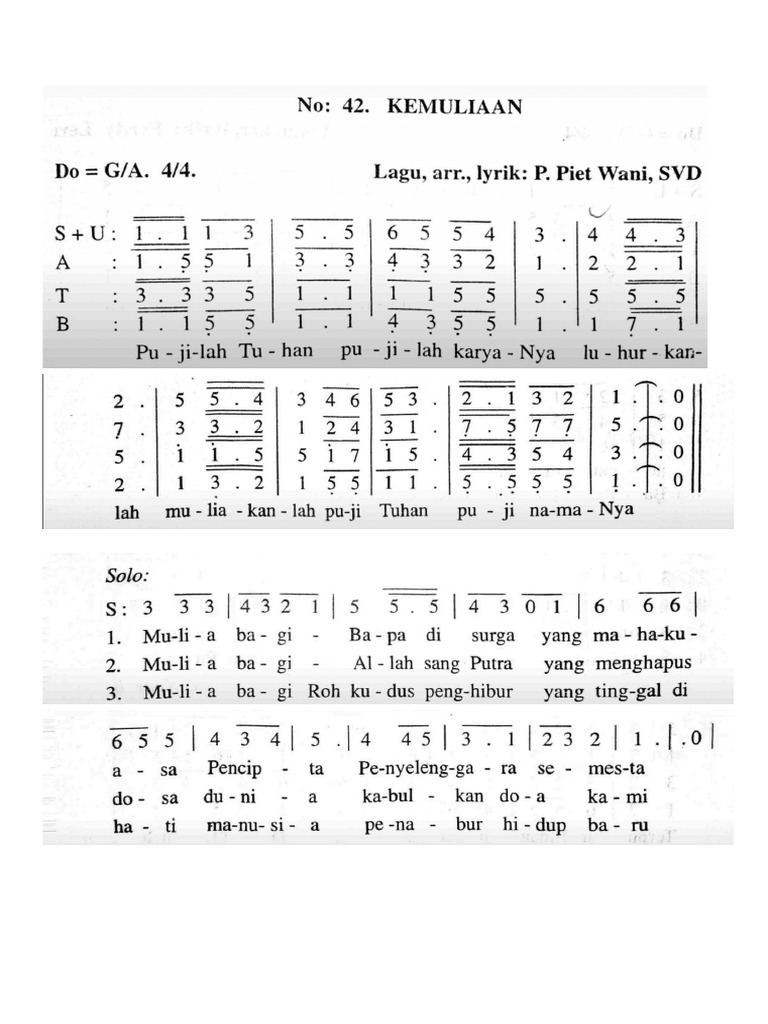 03 Kemuliaan - Pujilah Tuhan-1 | PDF