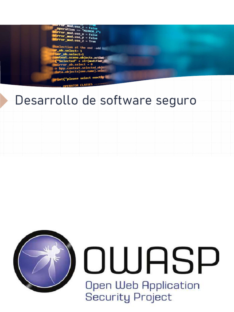 Sesión 13 - OWASP, Vulnerabilidades Del Software | PDF | Contraseña | Clave (criptografía)
