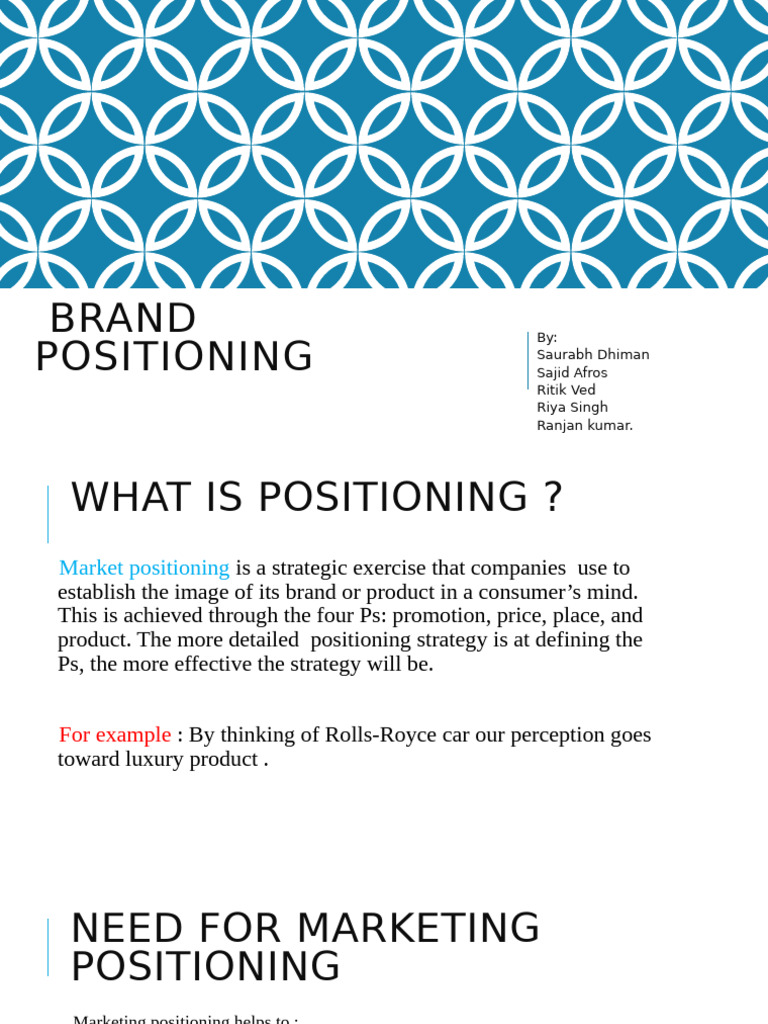 Effective Brand Positioning Strategies | PDF | Marketing | Brand
