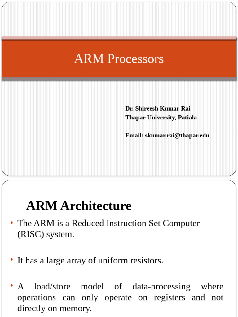 Slide 2 ARM Architecture and Instruction Set | PDF | Central Processing Unit | Computer Engineering