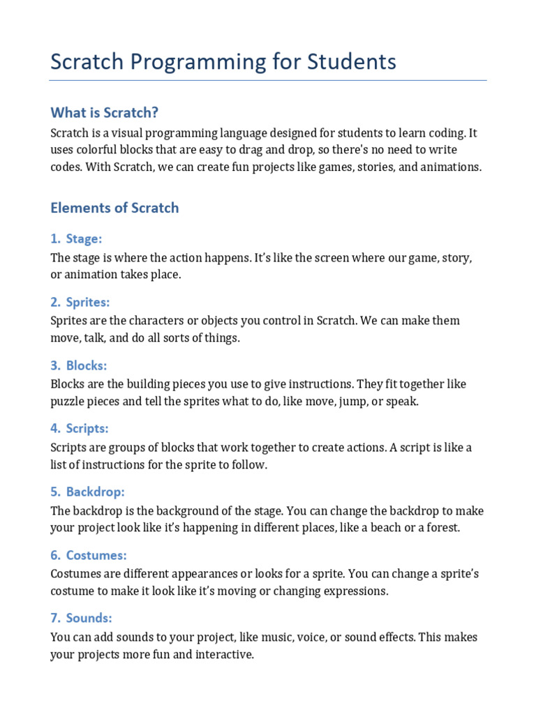 Scratch | PDF | Scratch (Programming Language)