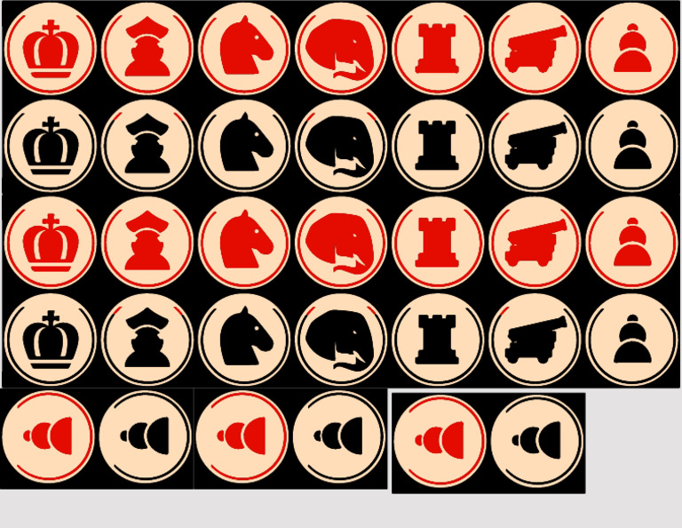 Chinese-Chess-Pieces Yellowish | PDF