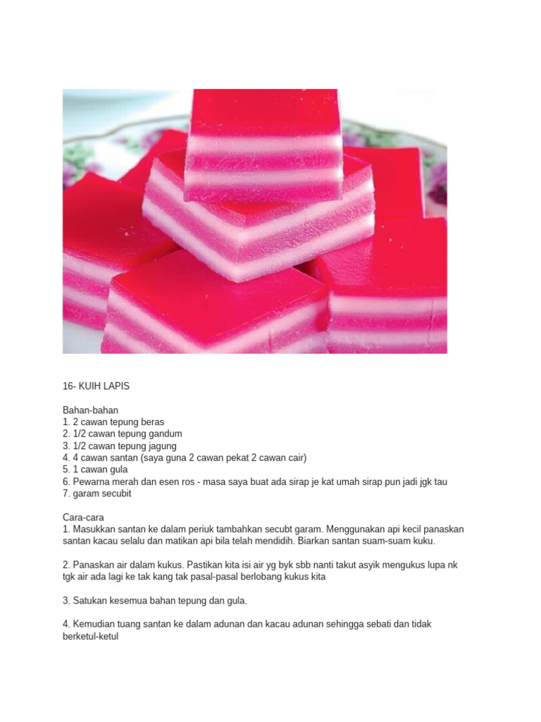 Kuih Lapis | PDF