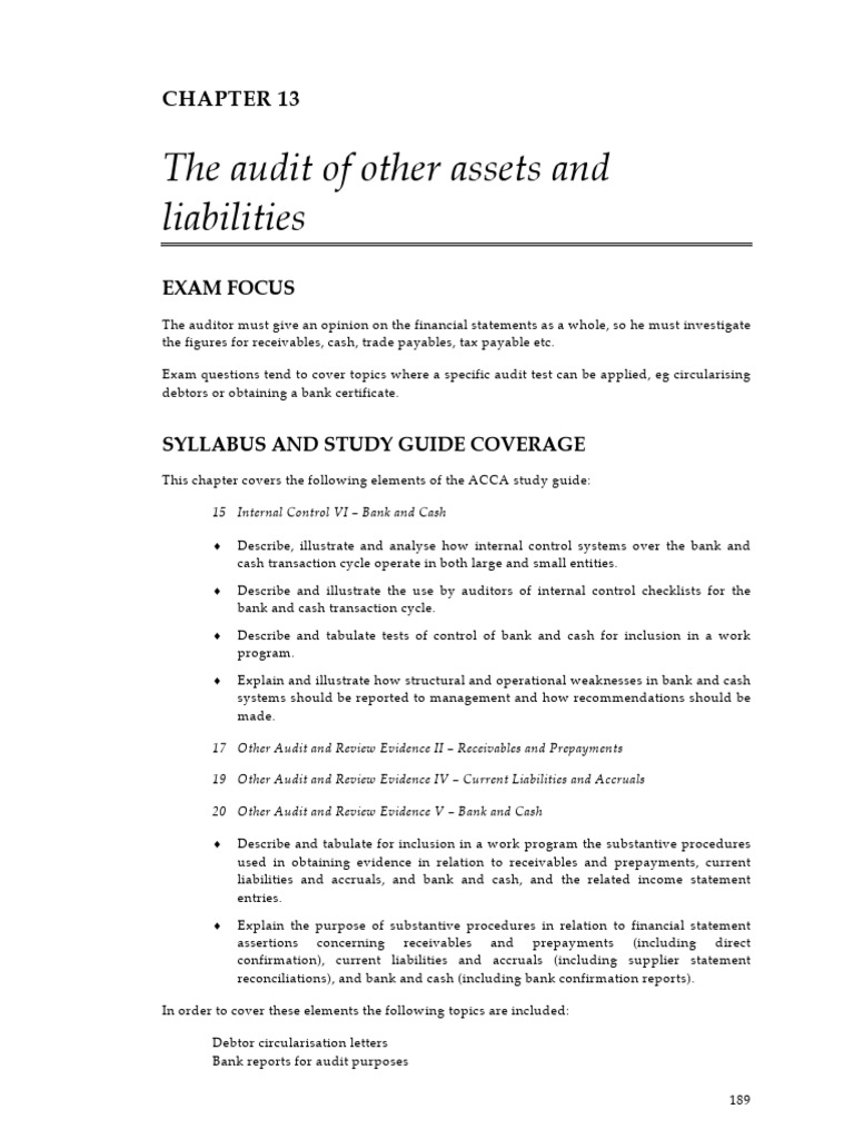 Chapter 13 | PDF | Audit | Dividend