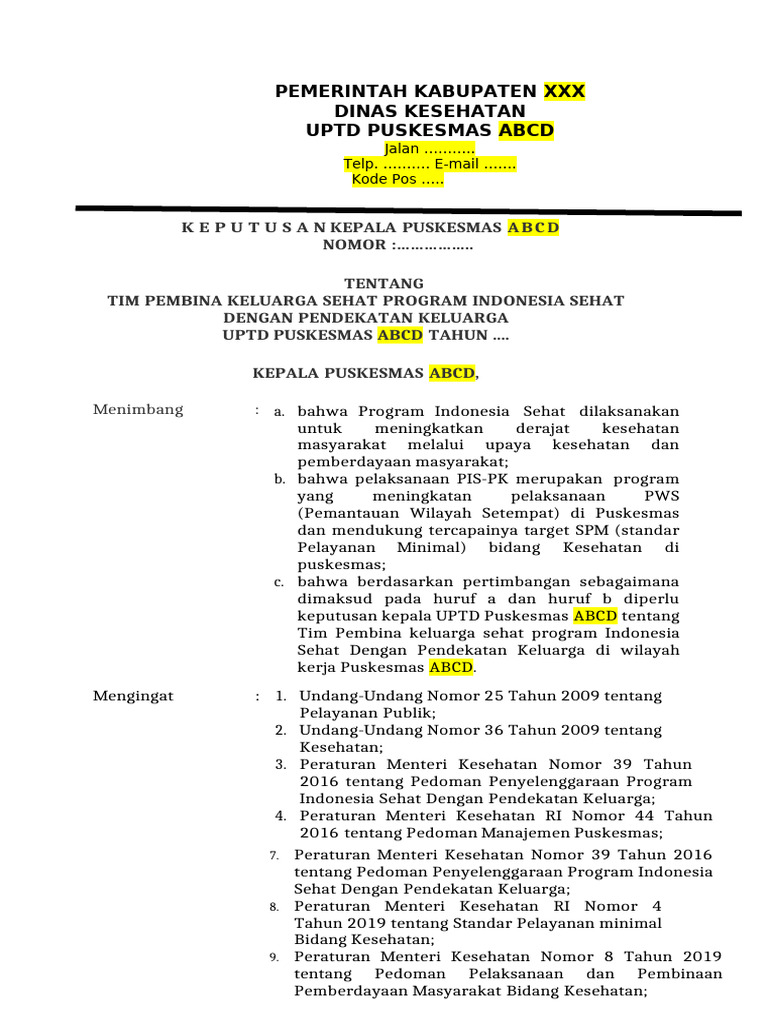 SK TIM PEMBINA KELUARGA | PDF