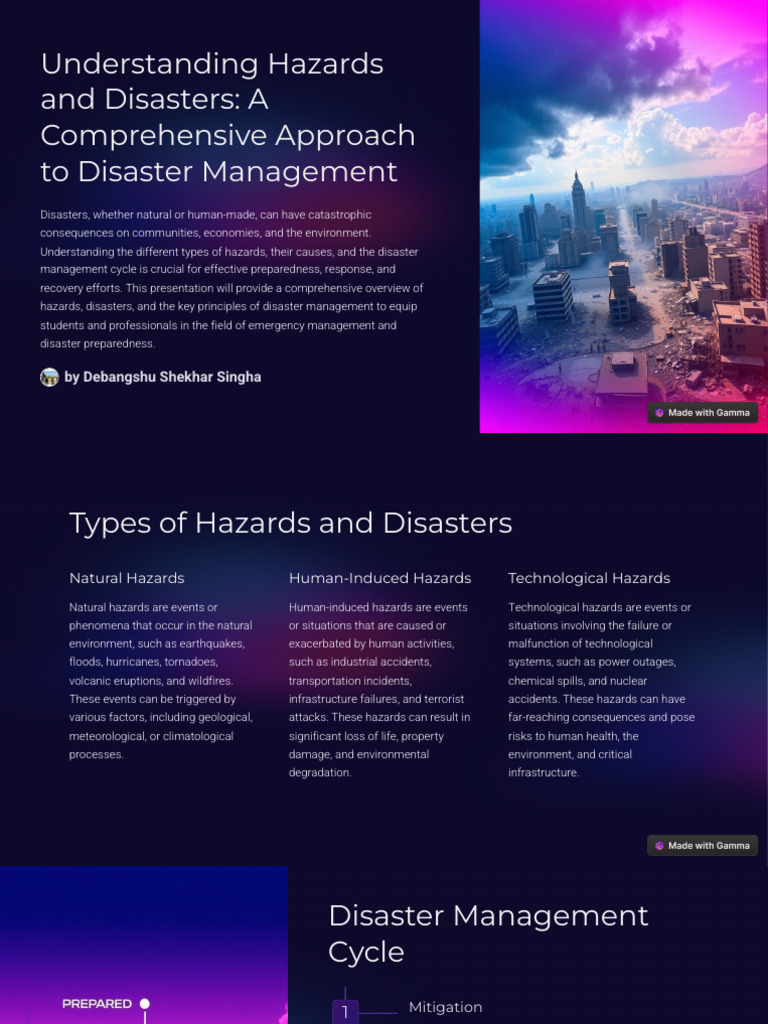 Understanding Hazards and Disasters A Comprehensive Approach To ...