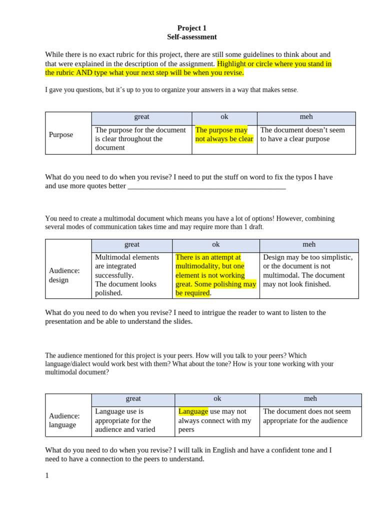 SEO Tips for Project Self-Assessment | PDF | Rubric (Academic) | Communication