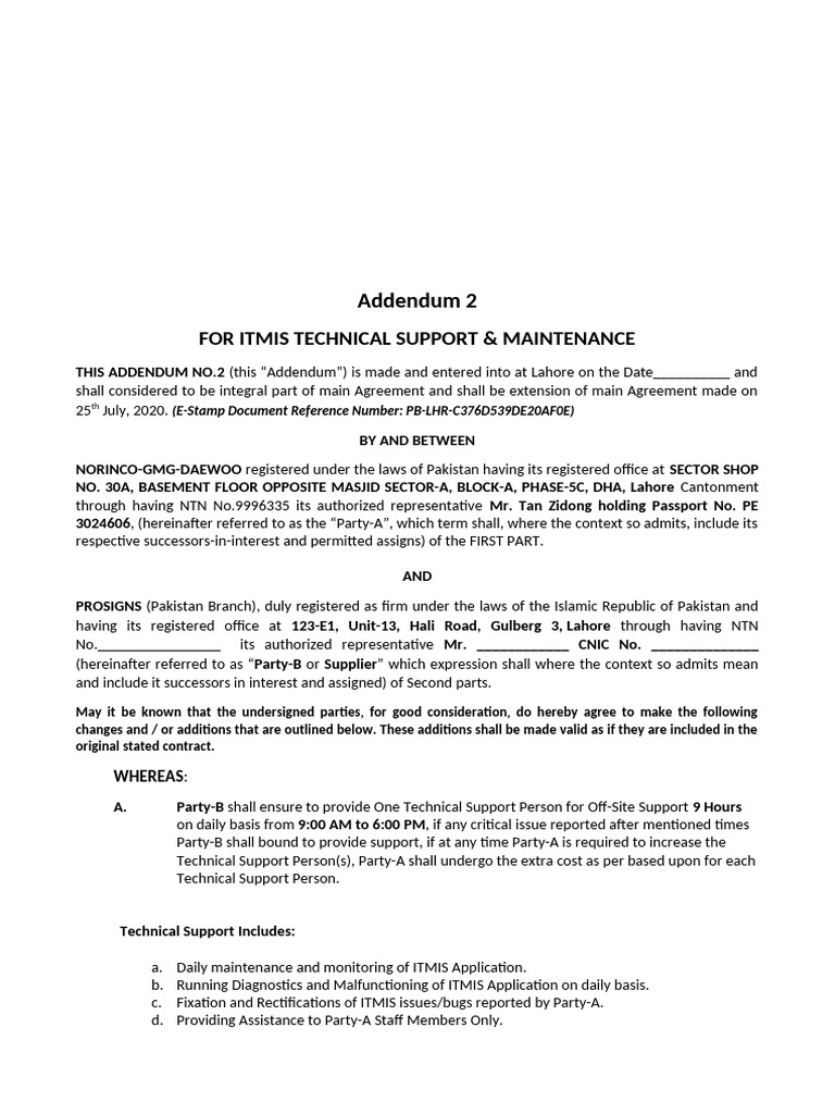 Addendum 2 ITMIS | PDF | Backup