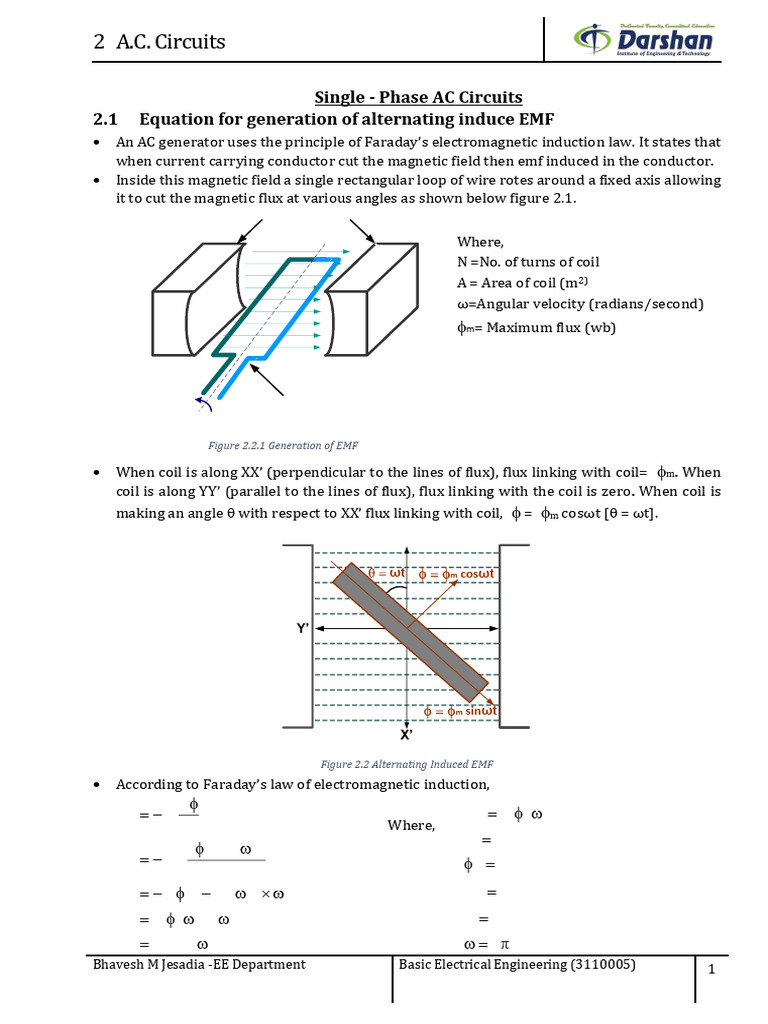 Unit 2 | PDF | Electromagnetic Induction | Ac Power