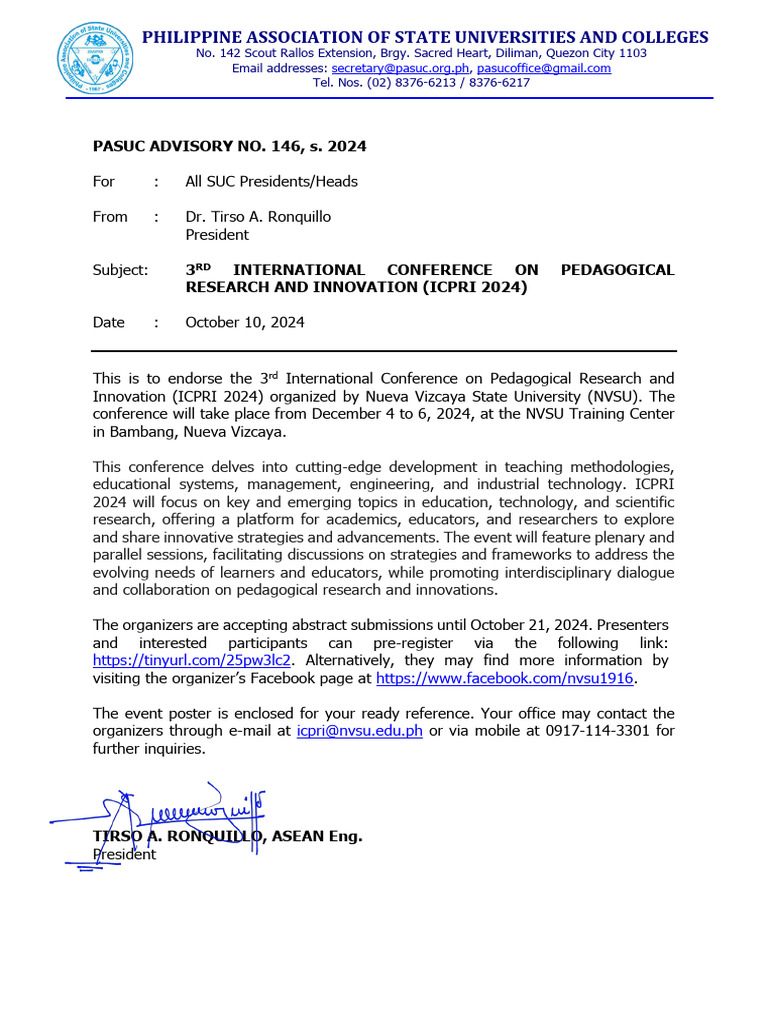 ICPRI 2024 Conference Announcement | PDF | Cognition | Science