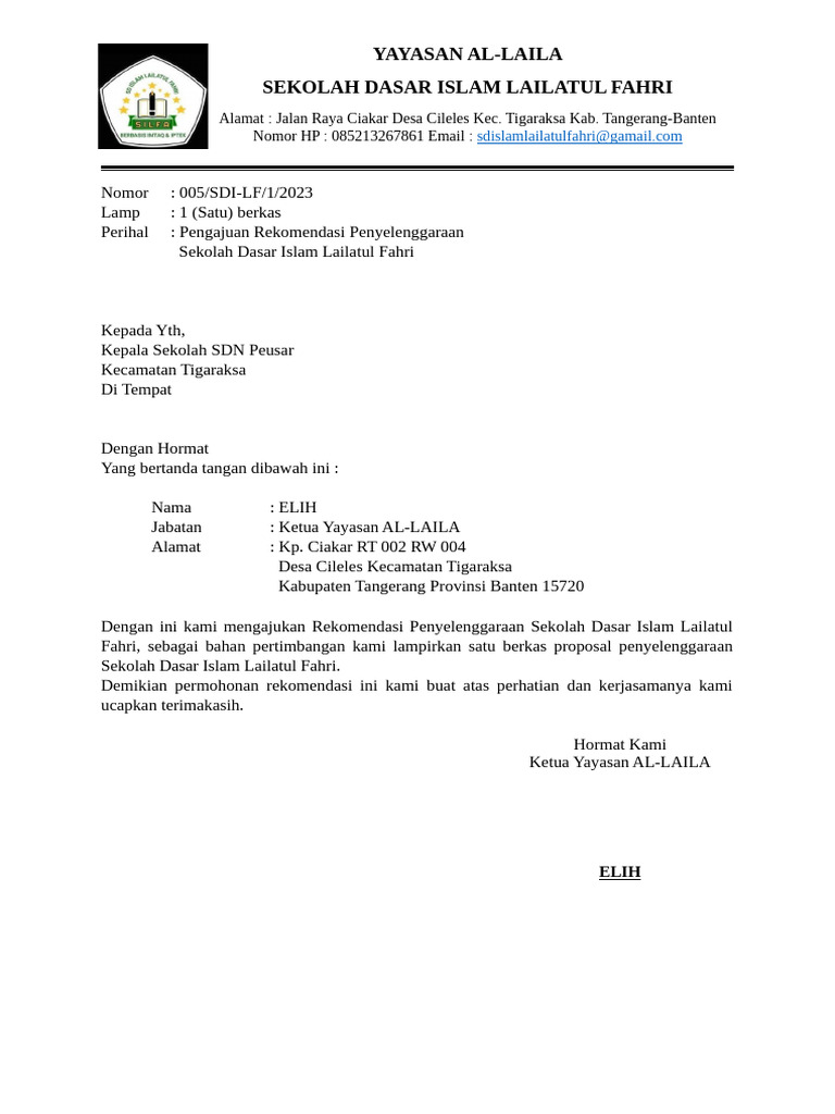 Proposal SDI Fahri New | PDF | Kesehatan Holistik
