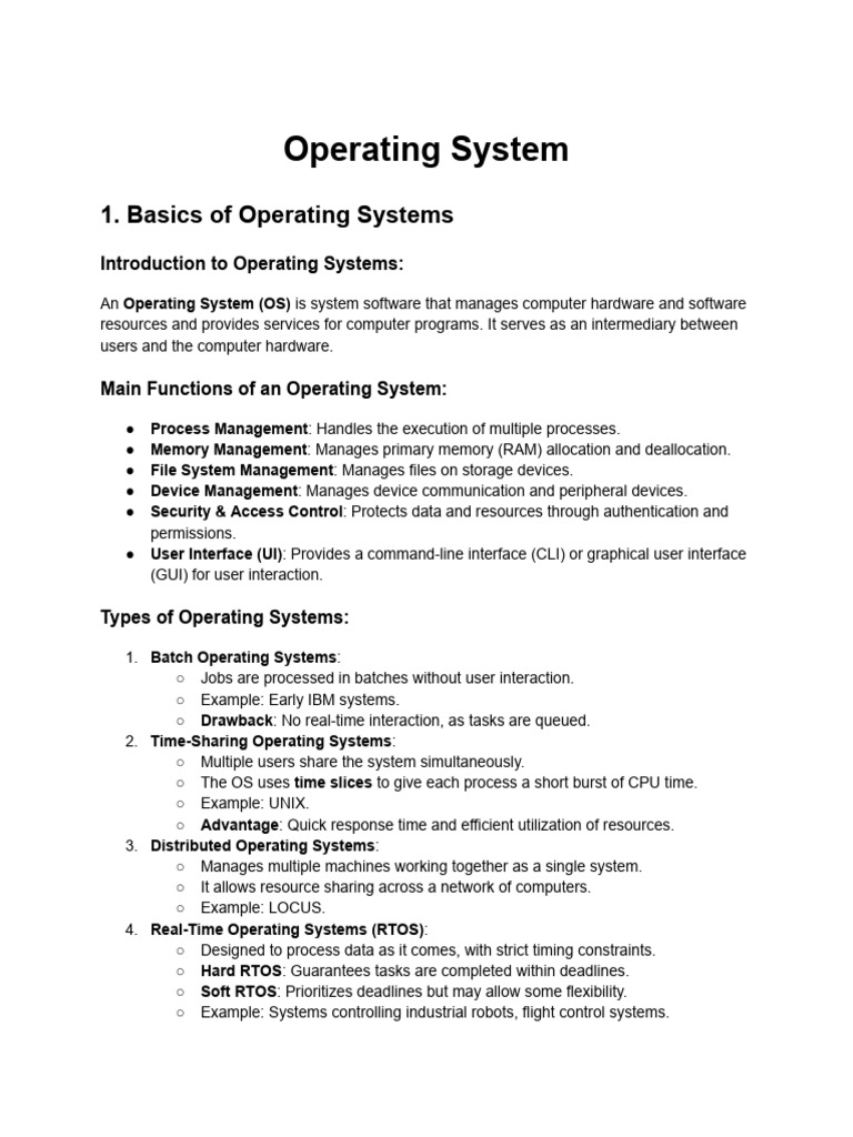 Operating System | PDF | Thread (Computing) | Process (Computing) Operating System | PDF | Thread (Computing) | Process (Computing)