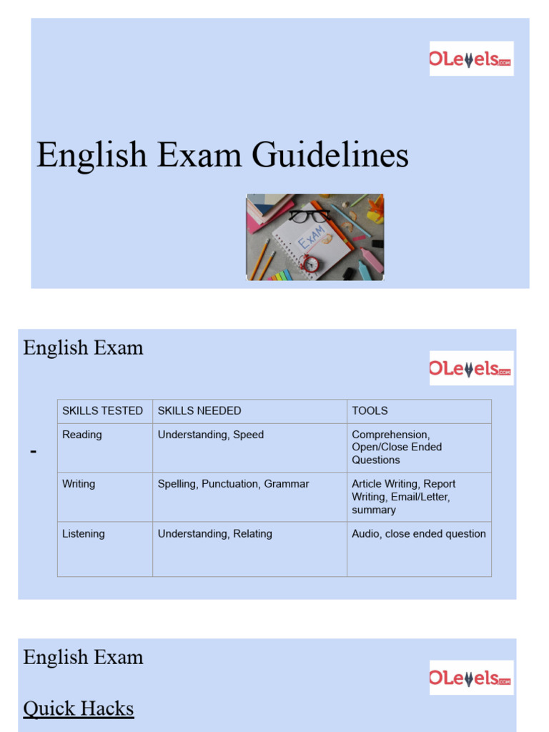 Outline and Skills Needed For IGCSE Edexcel Exam | PDF