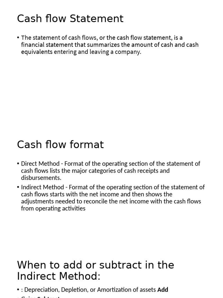 Understanding Cash Flow Statements | PDF | Business | Finance & Money ...