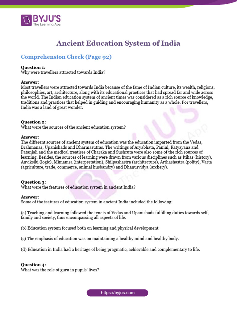 NCERT Solutions Class 8 Supplementary English Chapter 11 Ancient ...