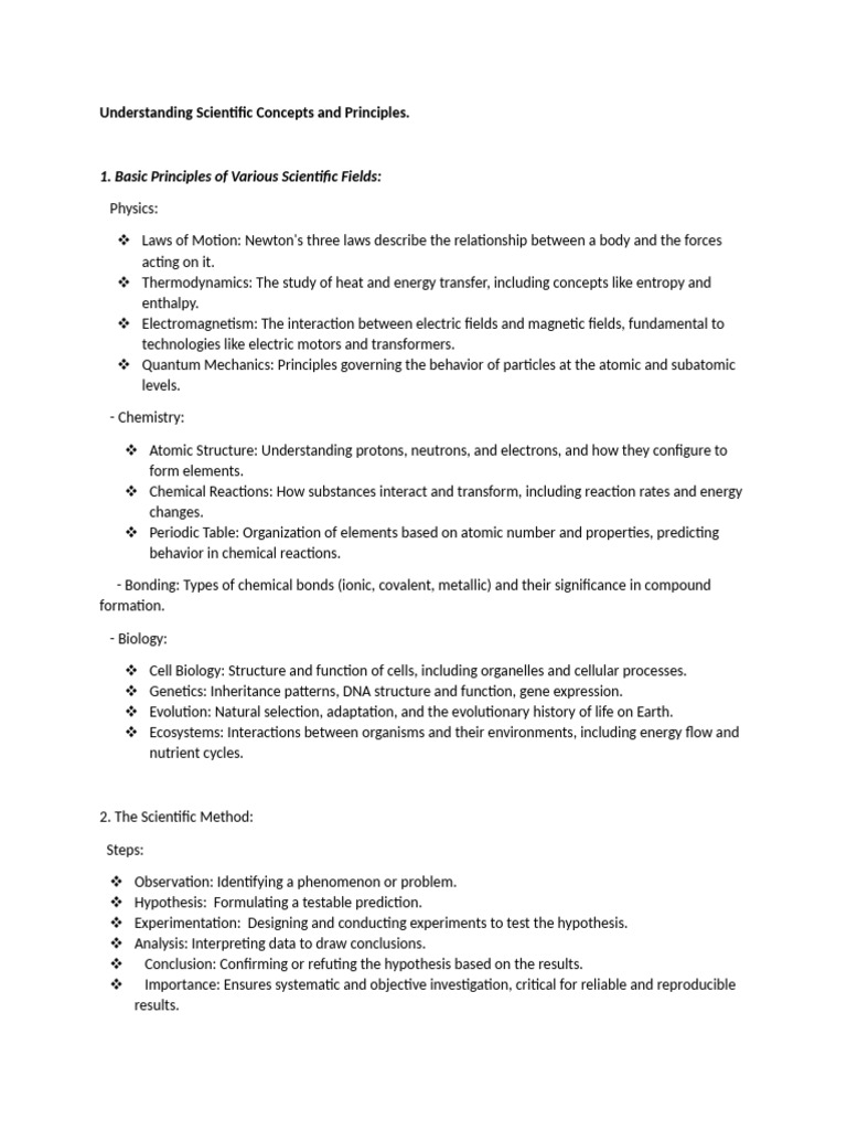Understanding Scientific Concepts and Principles | PDF | Science ...