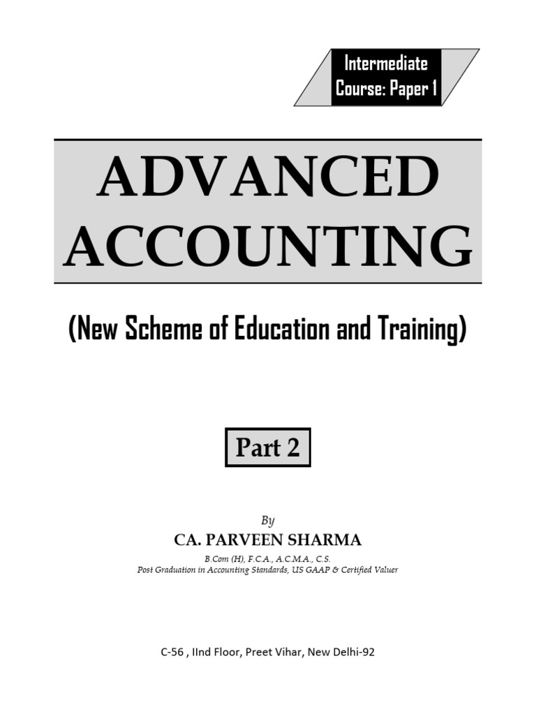 Advanced Accounting Syllabus Overview | PDF | Equity (Finance) | Book Value