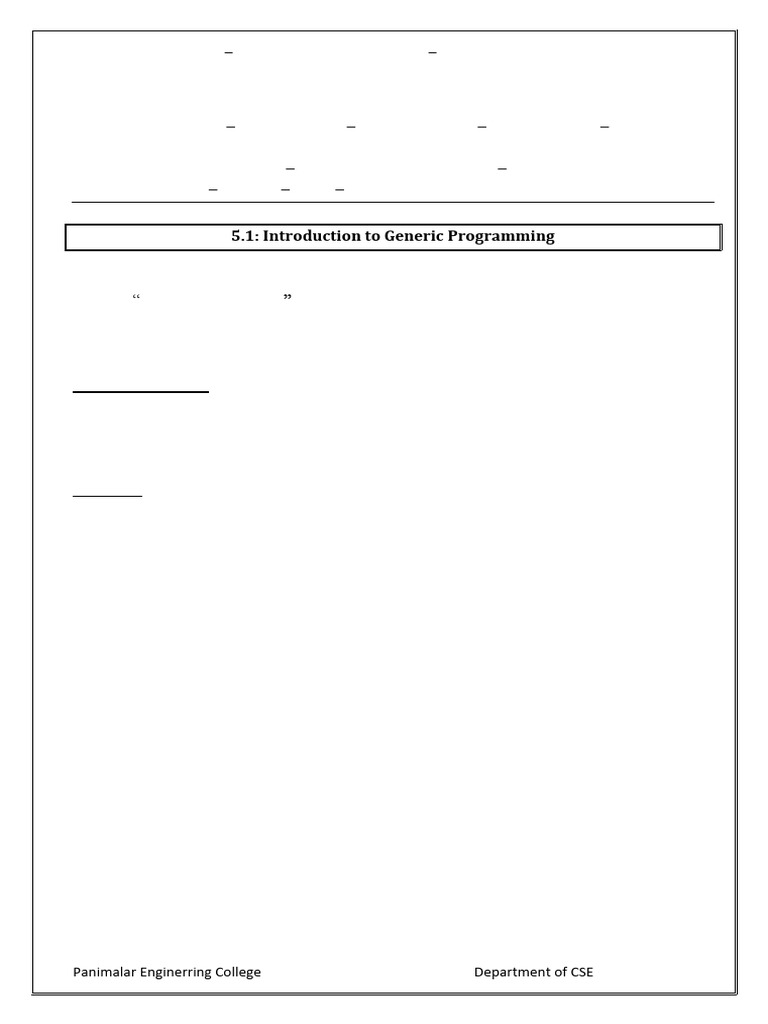 23IT1301 - OOPs - Unit - 5 | PDF | Parameter (Computer Programming) | Class (Computer Programming)