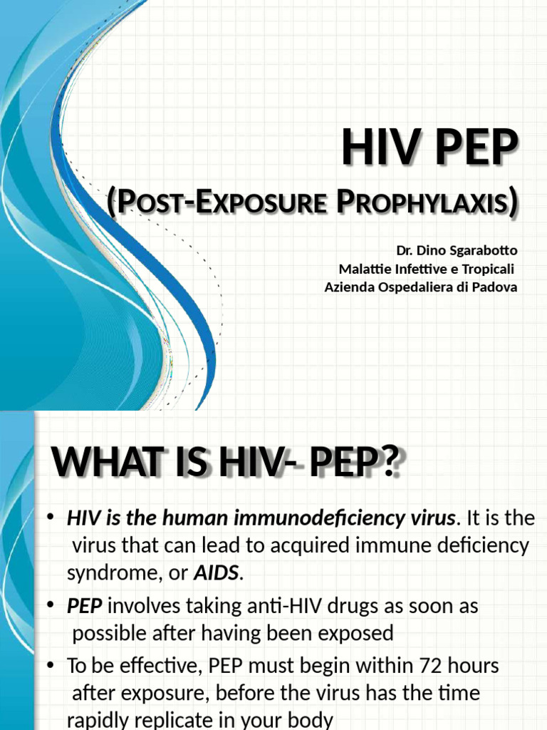 Hiv Pep 130126161421 Phpapp01 | PDF | Animal Viral Diseases | Microbiology