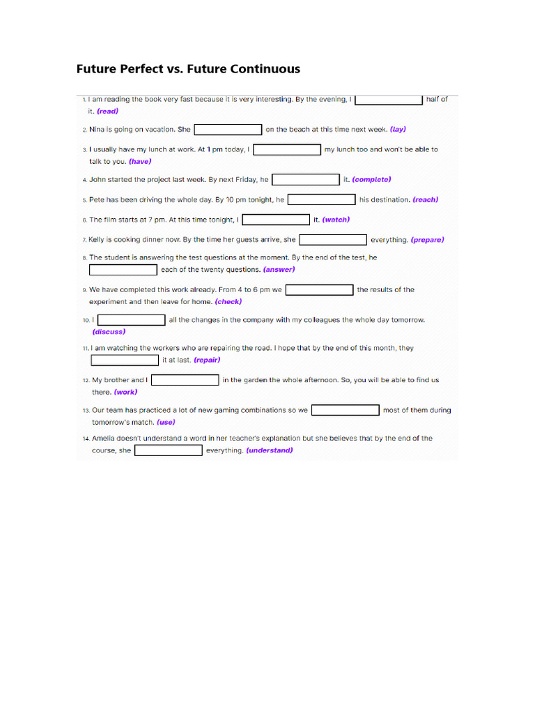 Future Perfect-Future Perfect Continous | PDF