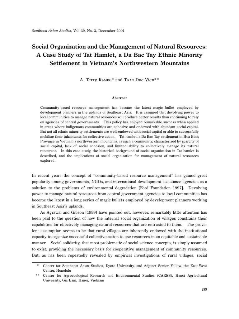 A Case Study of Tat Hamlet A Da Bac Tay Ethnic Minority | PDF | Paddy Field | French Indochina