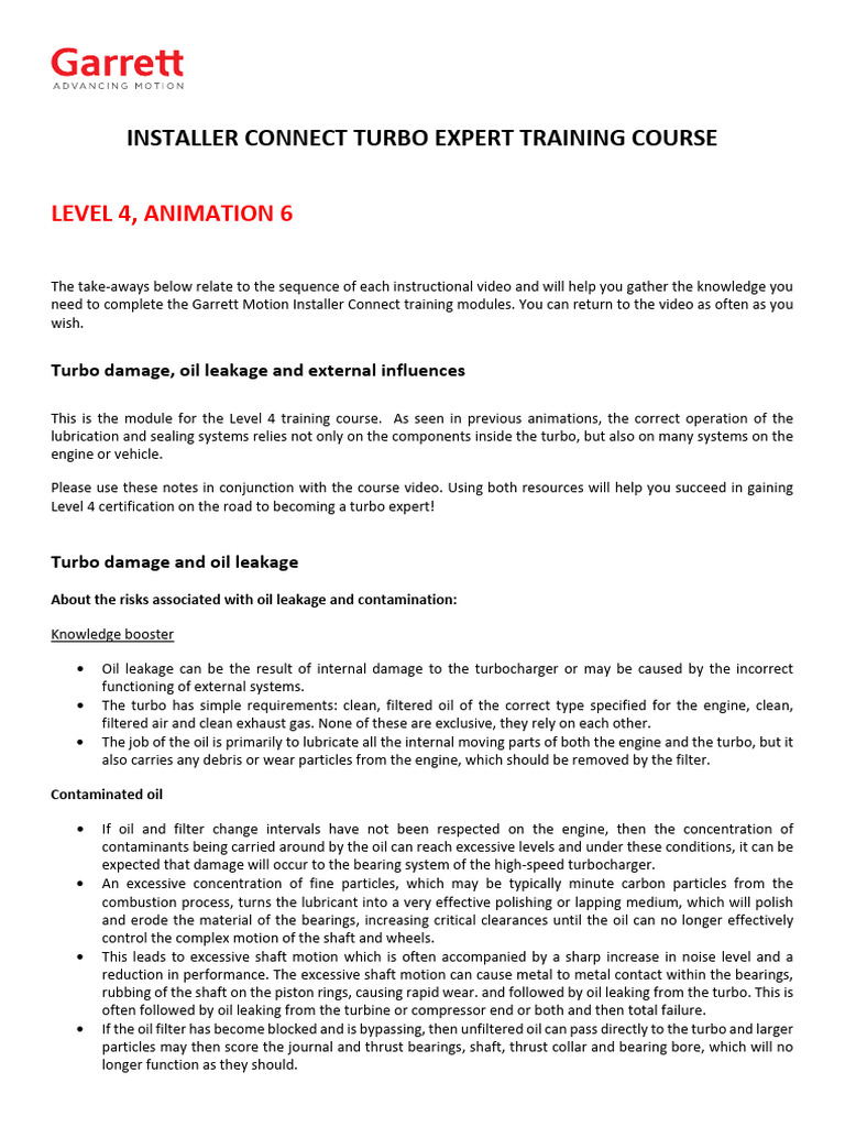 Turbo Basic - 4 | PDF | Turbocharger | Bearing (Mechanical)