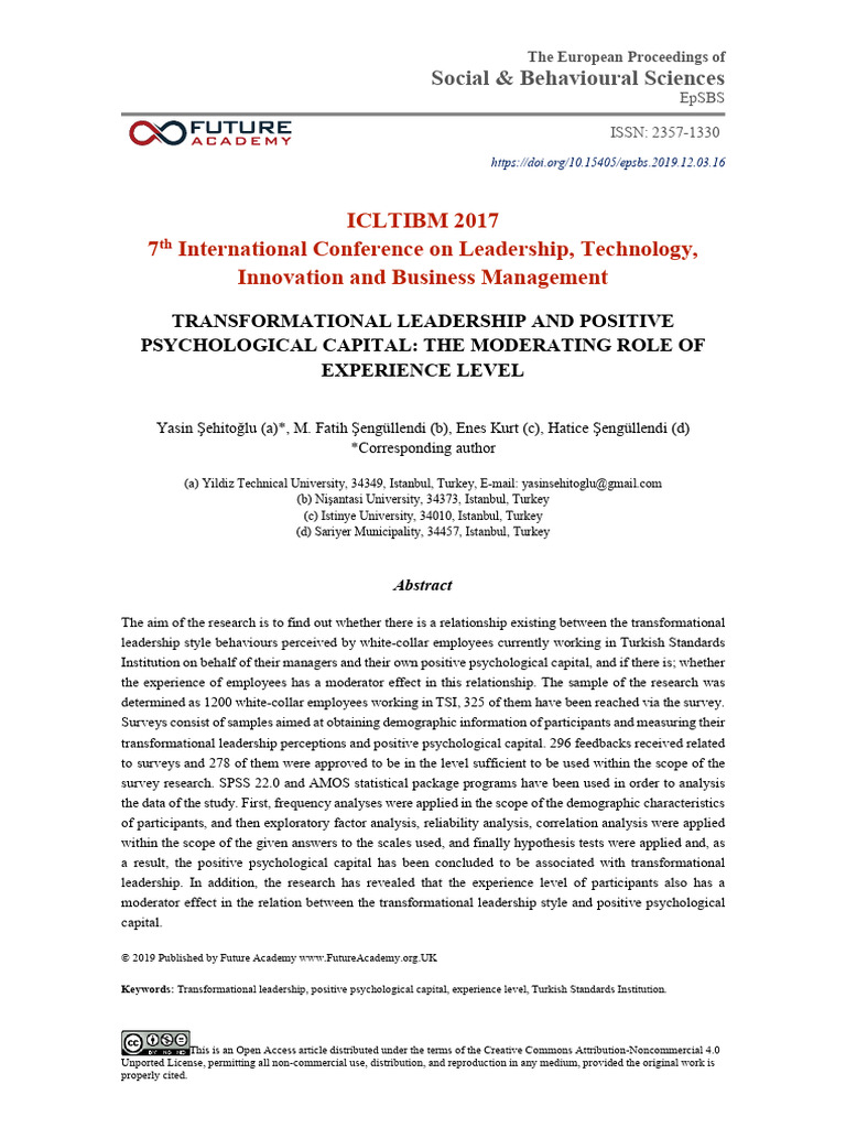 Transformation Leader - WLB | PDF | Factor Analysis | Leadership