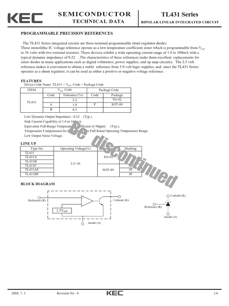 TL431 | PDF | Electronics | Computer Engineering