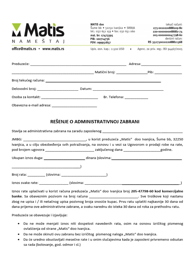 Resenje Adz Matiz | PDF