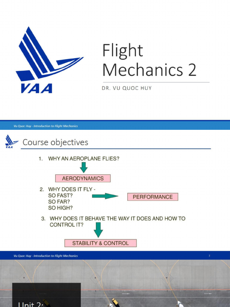 Flight Mechanics 2 - Unit 2 - Part 1 - Principles of Stability and Control | PDF