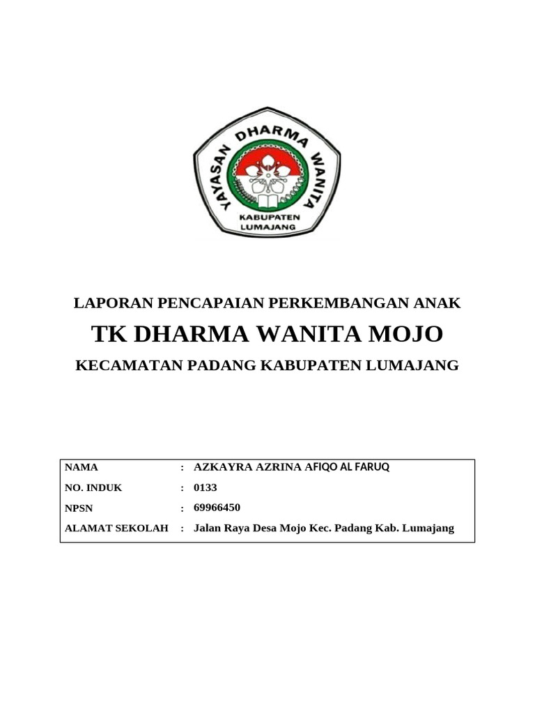 Cover Rapot Kelompok A Fix | PDF | Karier & Perkembangan | Gaya Hidup