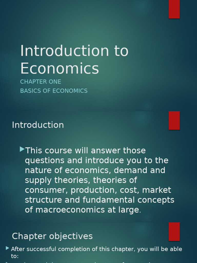 Introduction To Economics | PDF | Economics | Economies