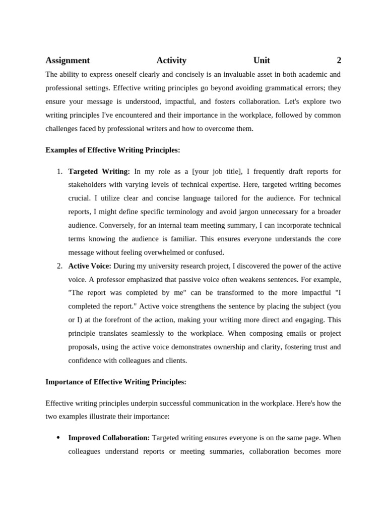 ENGL1102-Assignment Activity Unit 2 | PDF | Jargon | Communication