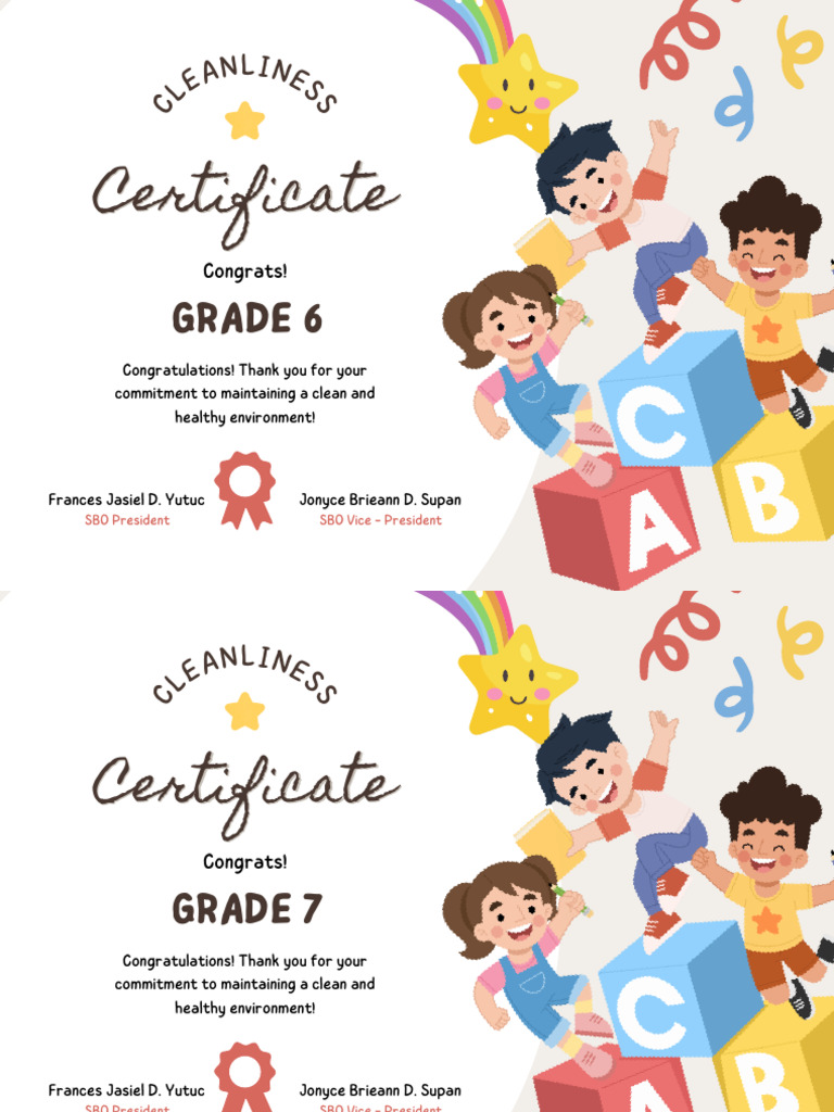 Colorful Playful Kindergarten Graduate Certificate | PDF