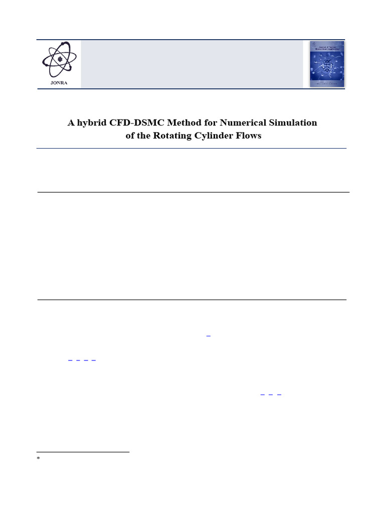 A Hybrid Cfd Dsmc Method For Numerical Simulation Pdf Computational Fluid Dynamics Fluid 
