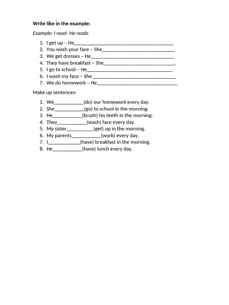 Every Day Present Simple | PDF