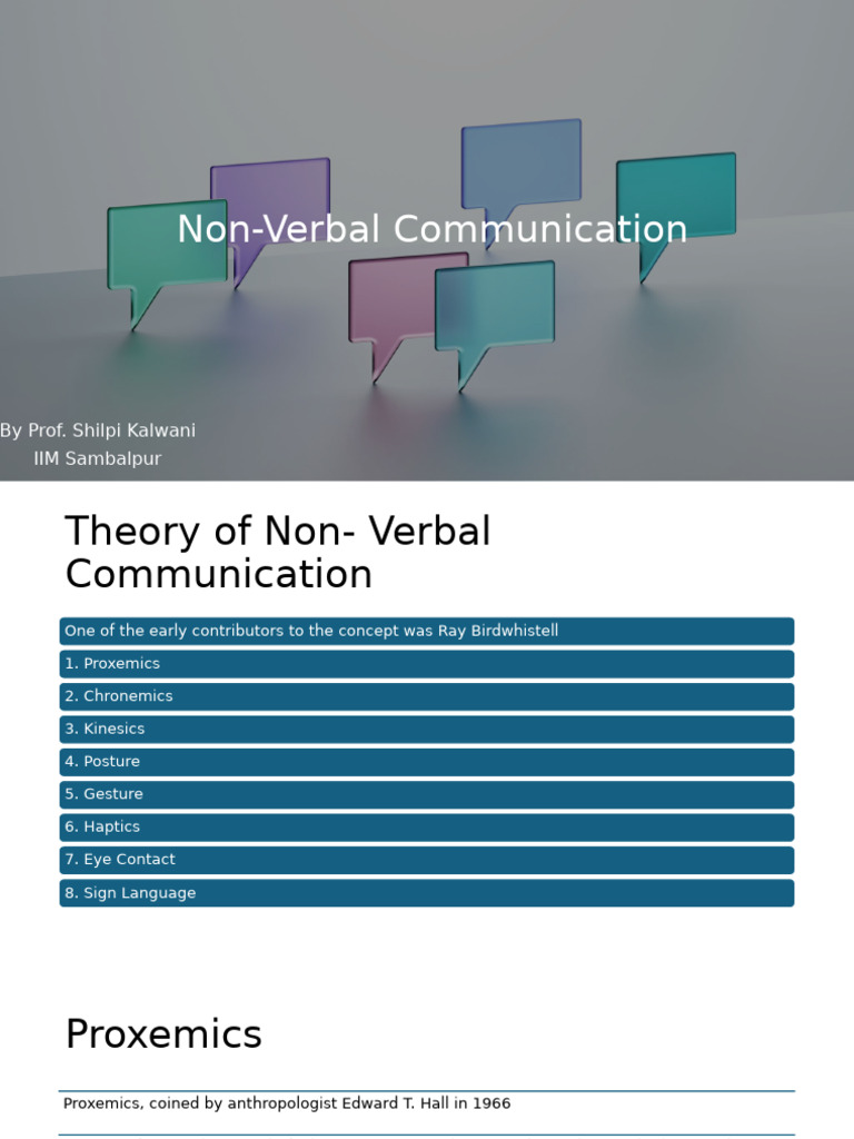 Non-Verbal Communication | PDF | Behaviorism | Learning