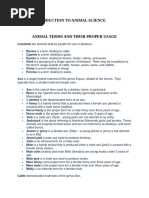 Complete Animal Terminology Chart | PDF