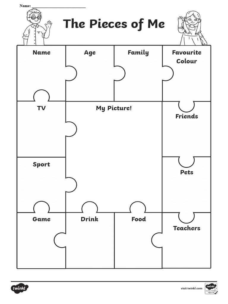 The Pieces of Me Activity Sheet - Ver - 2 | PDF